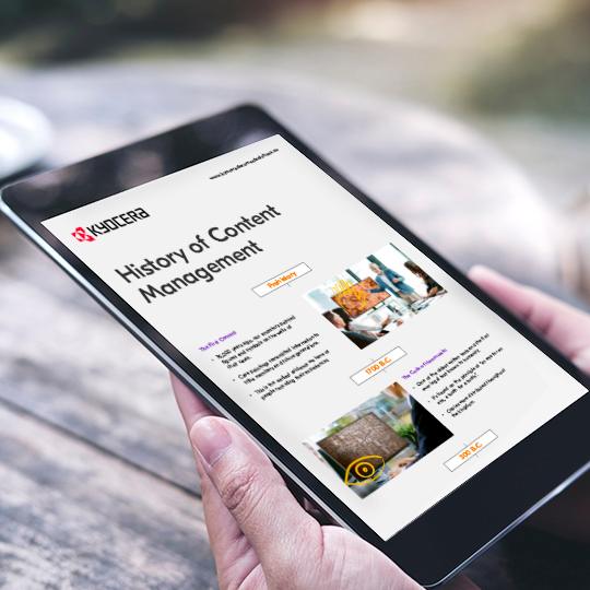 The History of Content | Kyocera Document Solutions Europe